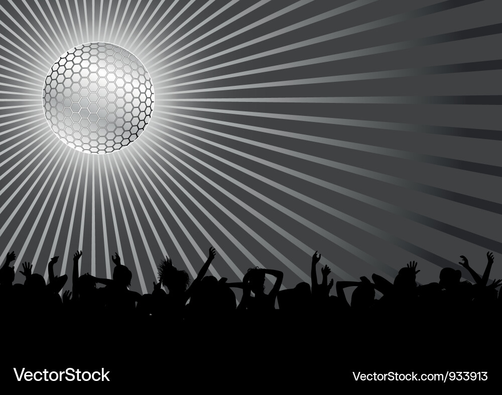 Dancing crowd Royalty Free Vector Image - VectorStock
