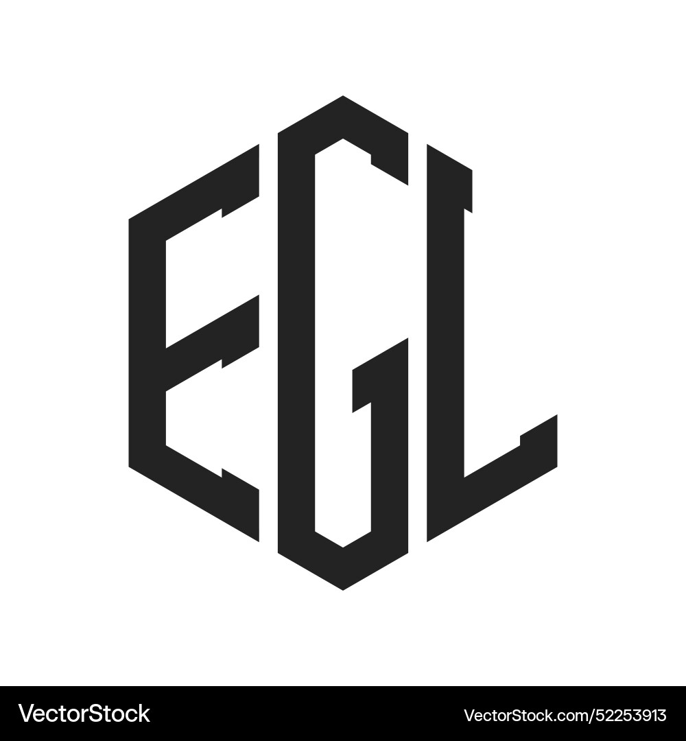 Egl logo design initial letter monogram Royalty Free Vector