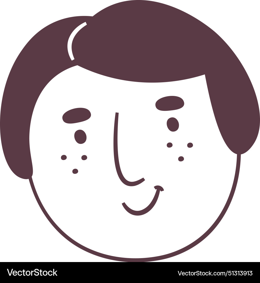 Hand drawn people face Royalty Free Vector Image