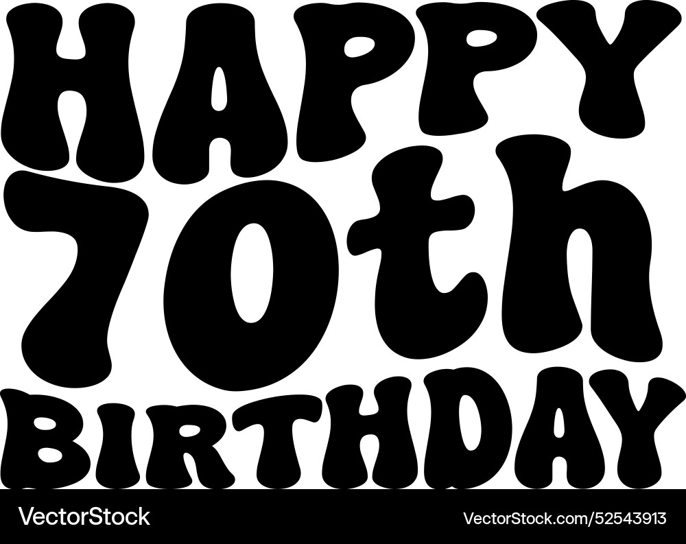 Happy 70th birthday design on white background Vector Image