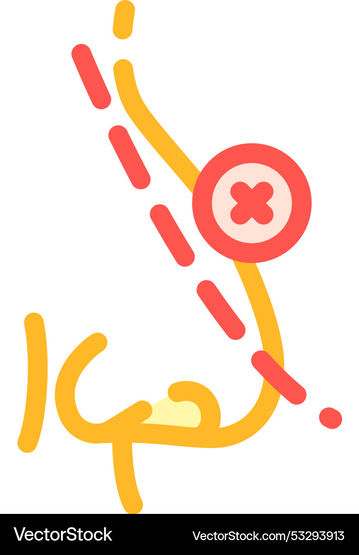 Rhinoplasty surgery color icon Royalty Free Vector Image