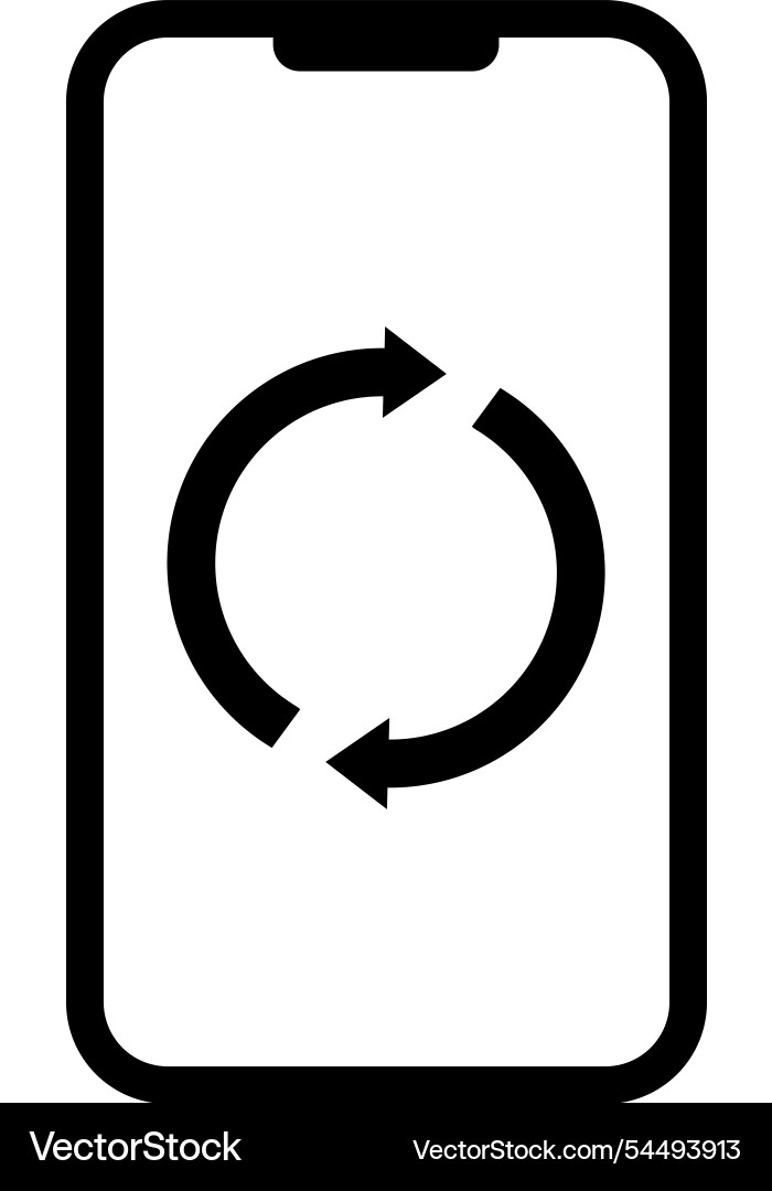 Rotate mobile phone icon Royalty Free Vector Image Rotate mobile phone icon Royalty Free Vector Image