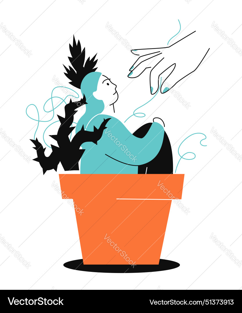 Solve psychological problems - colorful flat Vector Image