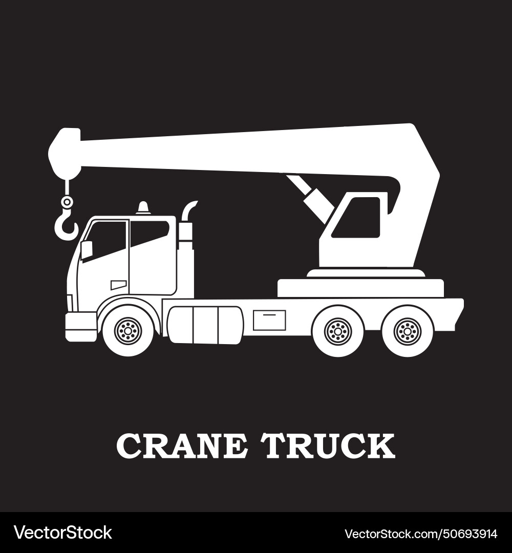 Crane truck icon Royalty Free Vector Image - VectorStock