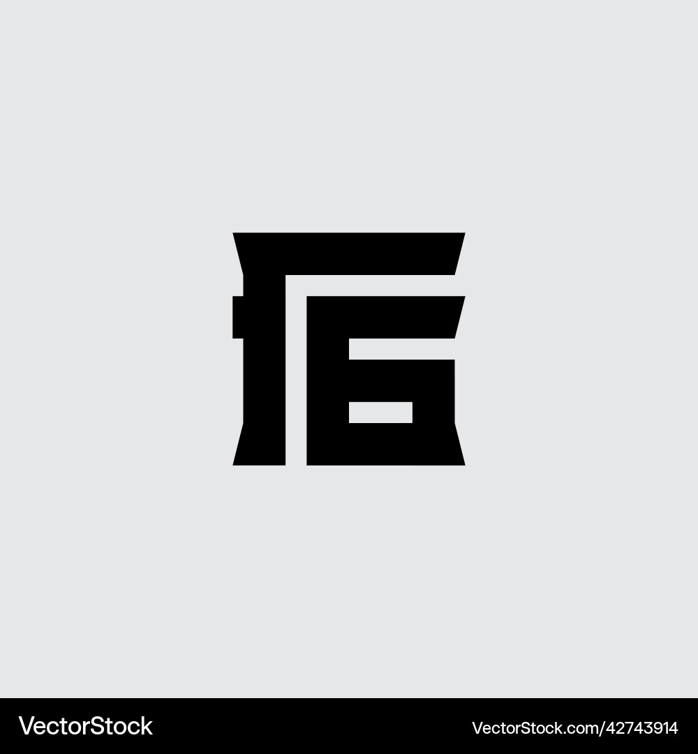 F6 - design element or icon letter f and number 6 Vector Image