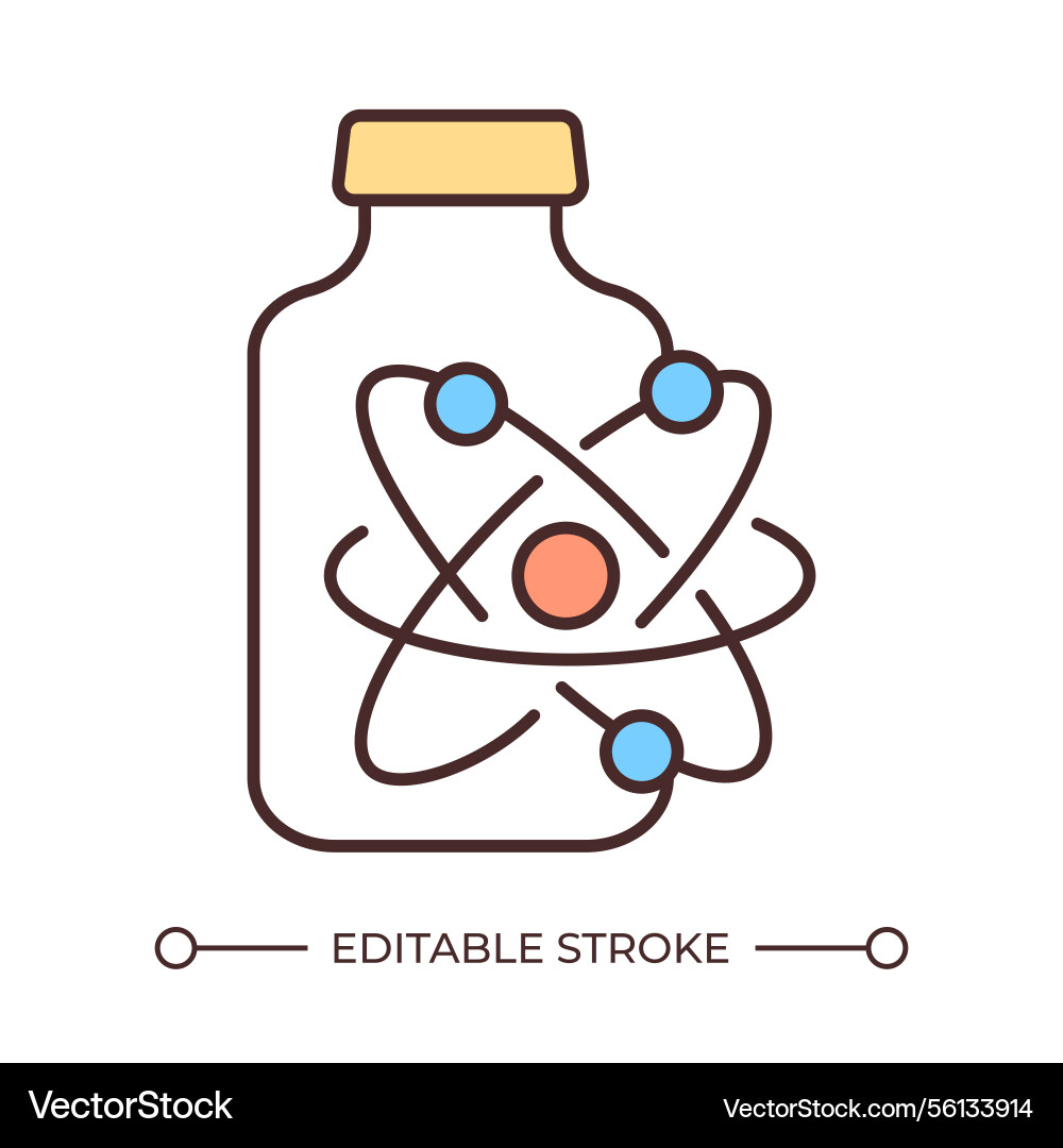 Science line color icon Royalty Free Vector Image