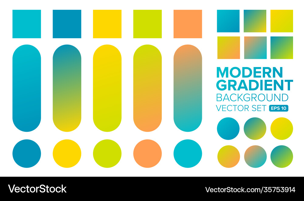 Set gradient 08 Royalty Free Vector Image - VectorStock