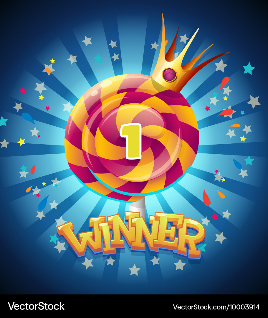 Winner window Royalty Free Vector Image - VectorStock