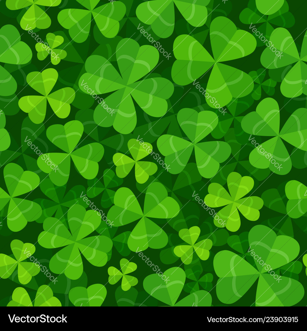 Clover Leaf Pattern - Green Royalty Free Vector Image