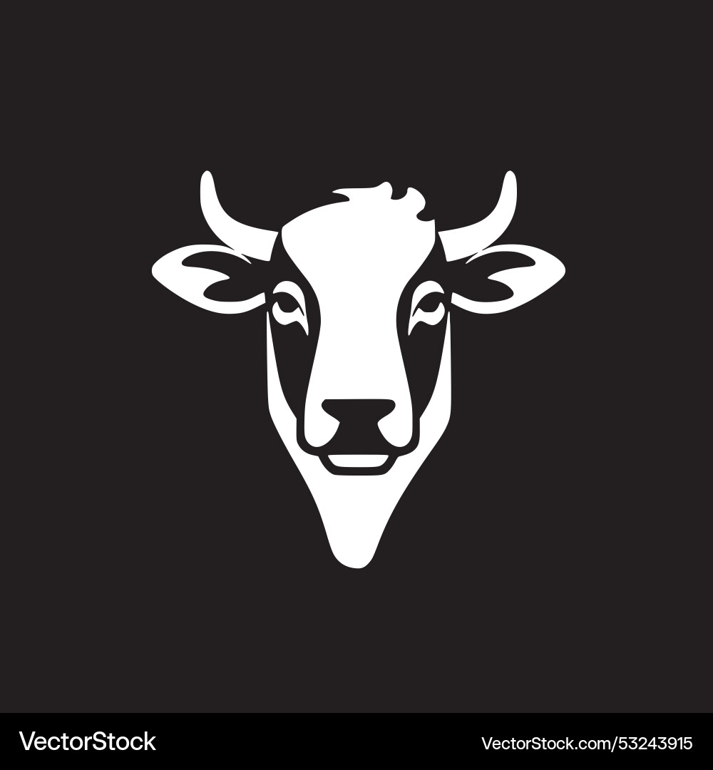 Cow - minimalist and simple silhouette Royalty Free Vector