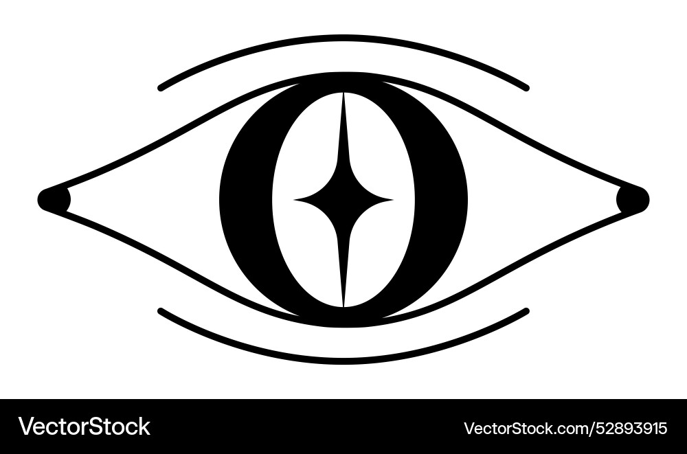Eye line icon logo symbol Royalty Free Vector Image