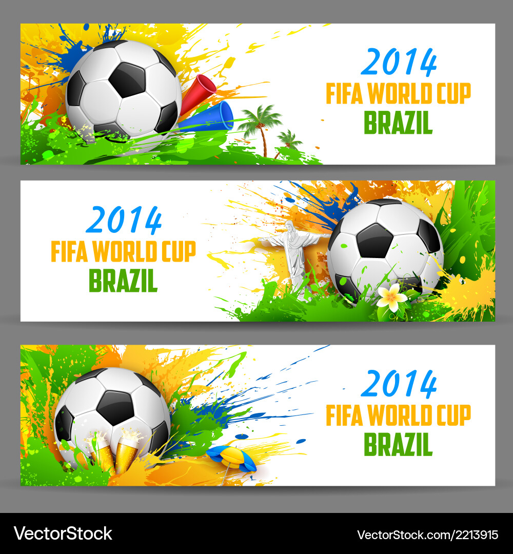 Fifa world cup banner Royalty Free Vector Image