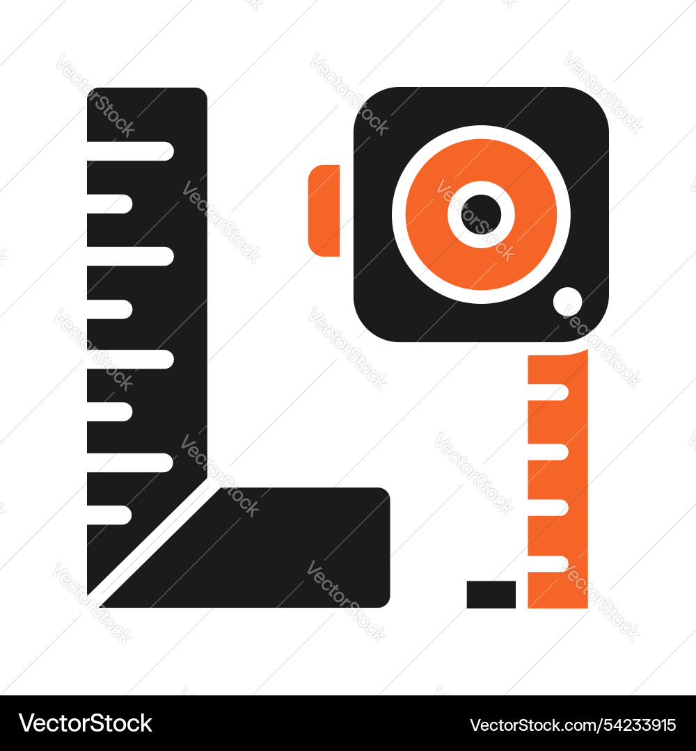 Measurement solid icon in flat style measuring Vector Image