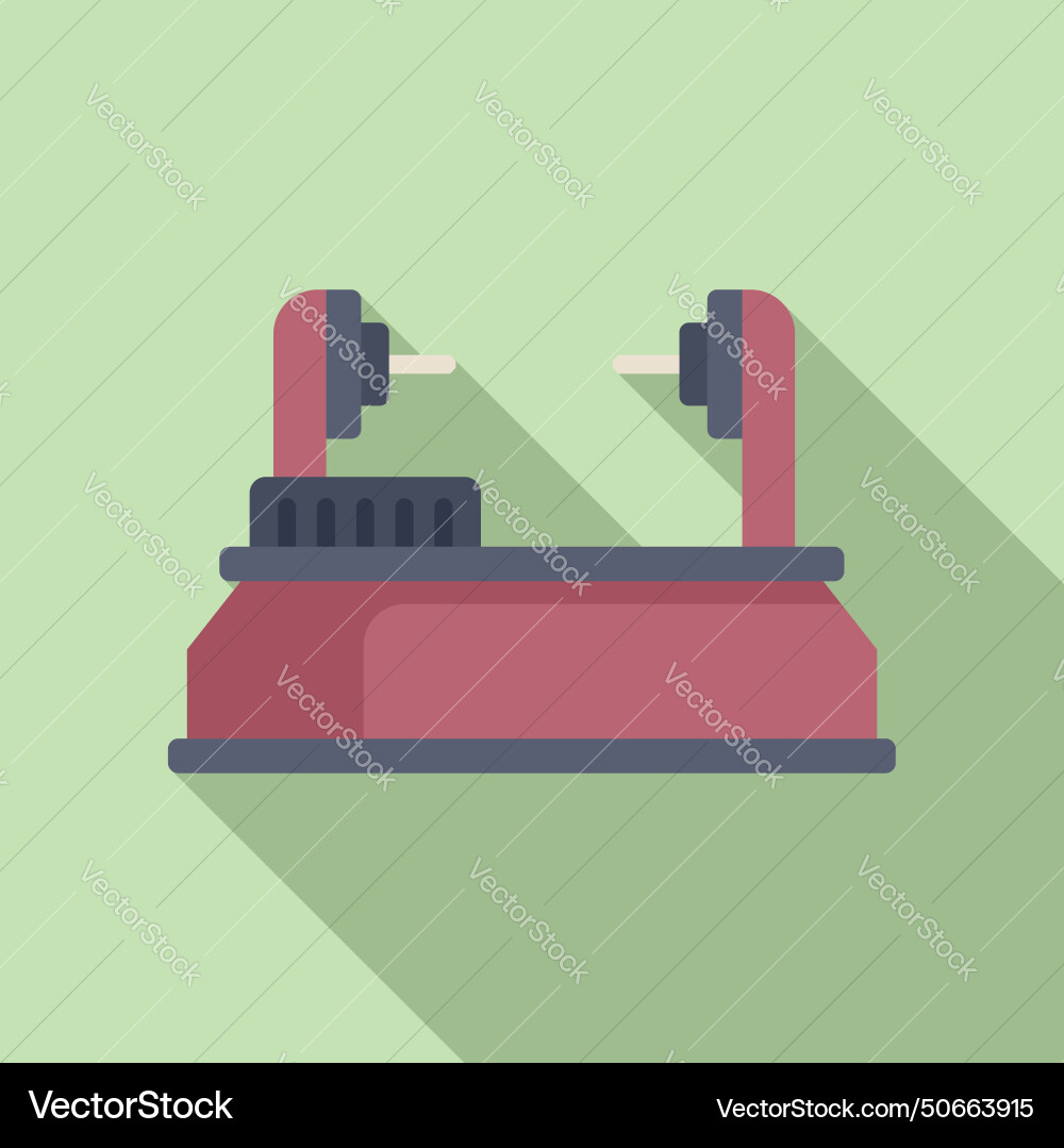 Mill machine icon flat industrial press Royalty Free Vector
