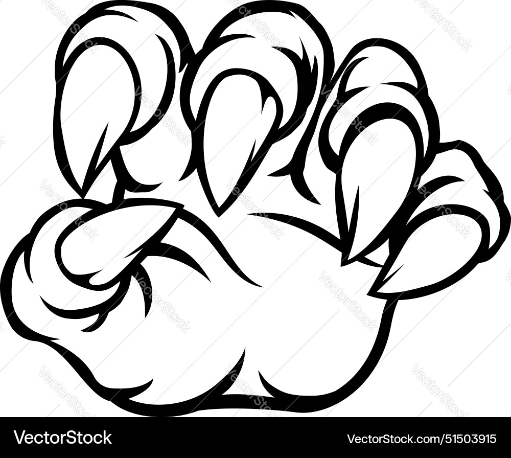 Monster animal claw talons hand Royalty Free Vector Image