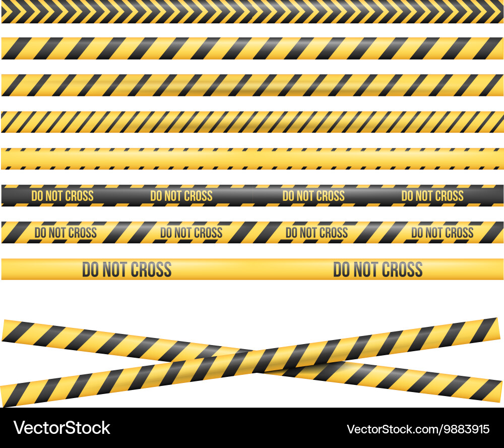 Police line tape Royalty Free Vector Image - VectorStock