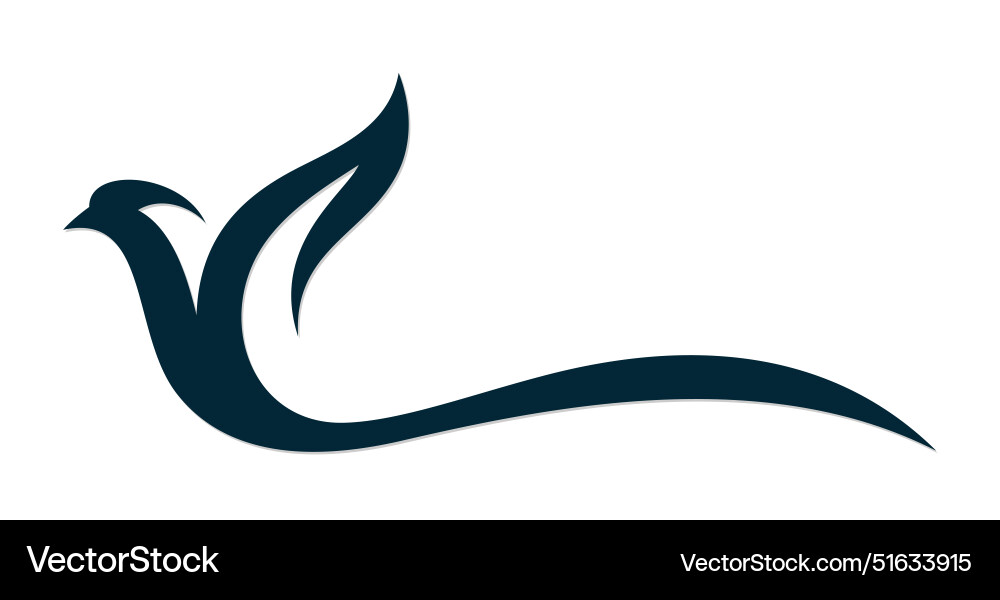 Symbol of a flying bird Royalty Free Vector Image