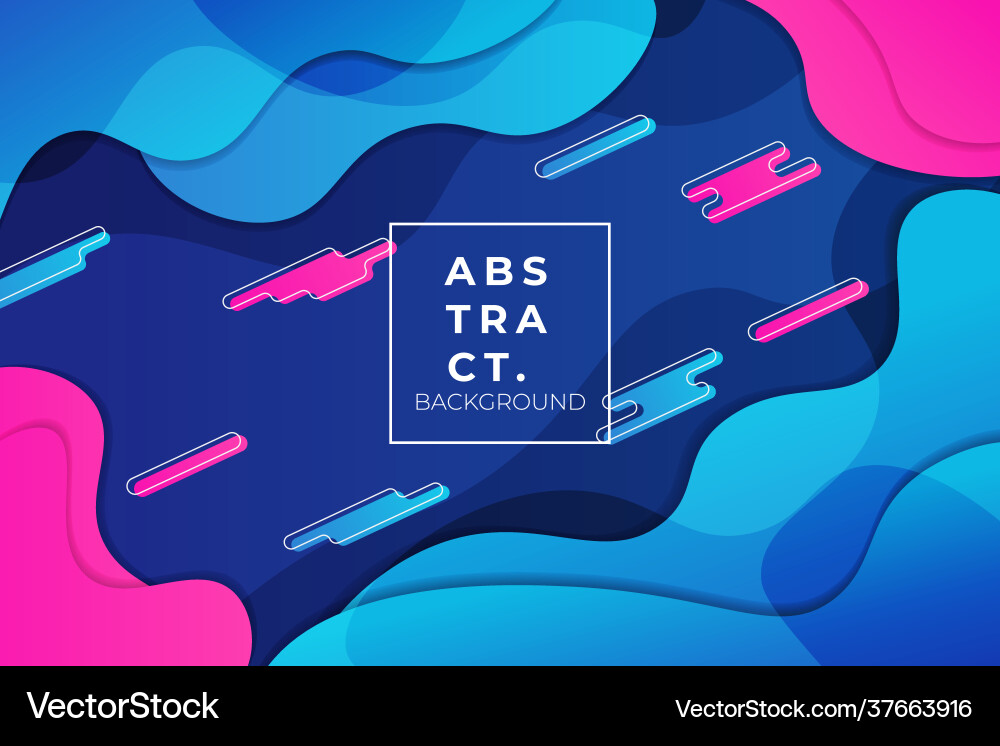 Abstract dynamic overlapped fluid shape pink Vector Image