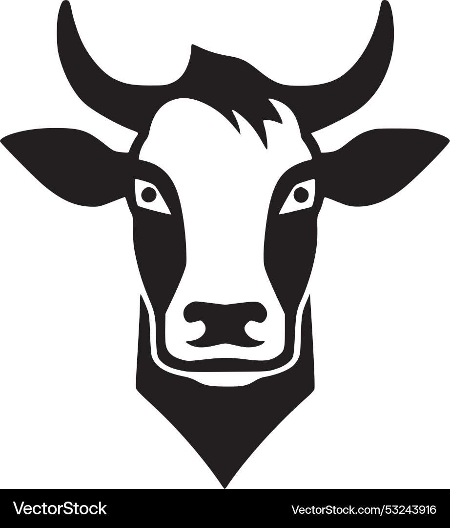 Cow - minimalist and simple silhouette Royalty Free Vector