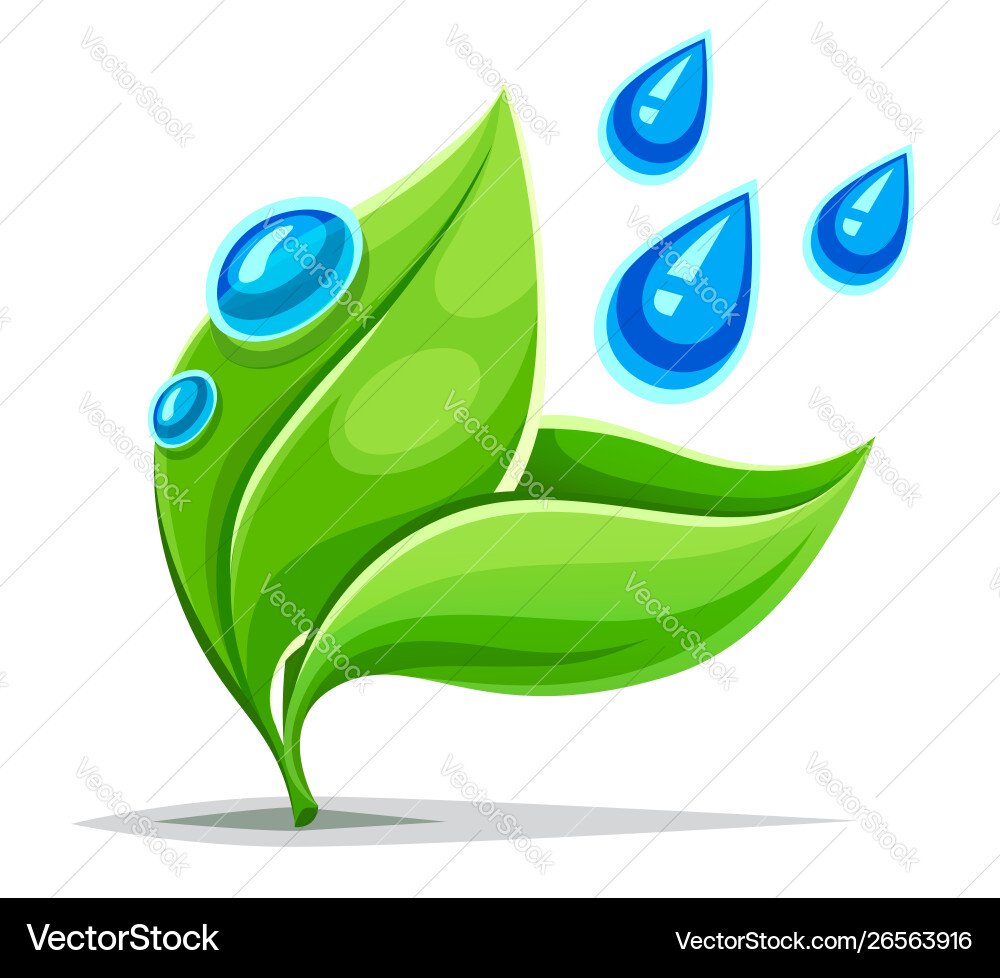 Green leaves plant growing Royalty Free Vector Image