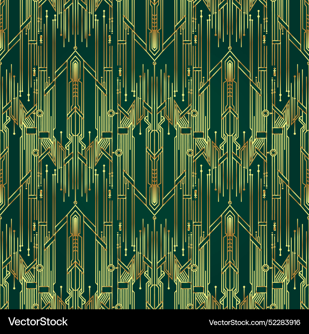Modern geometric tiles pattern in art deco Vector Image