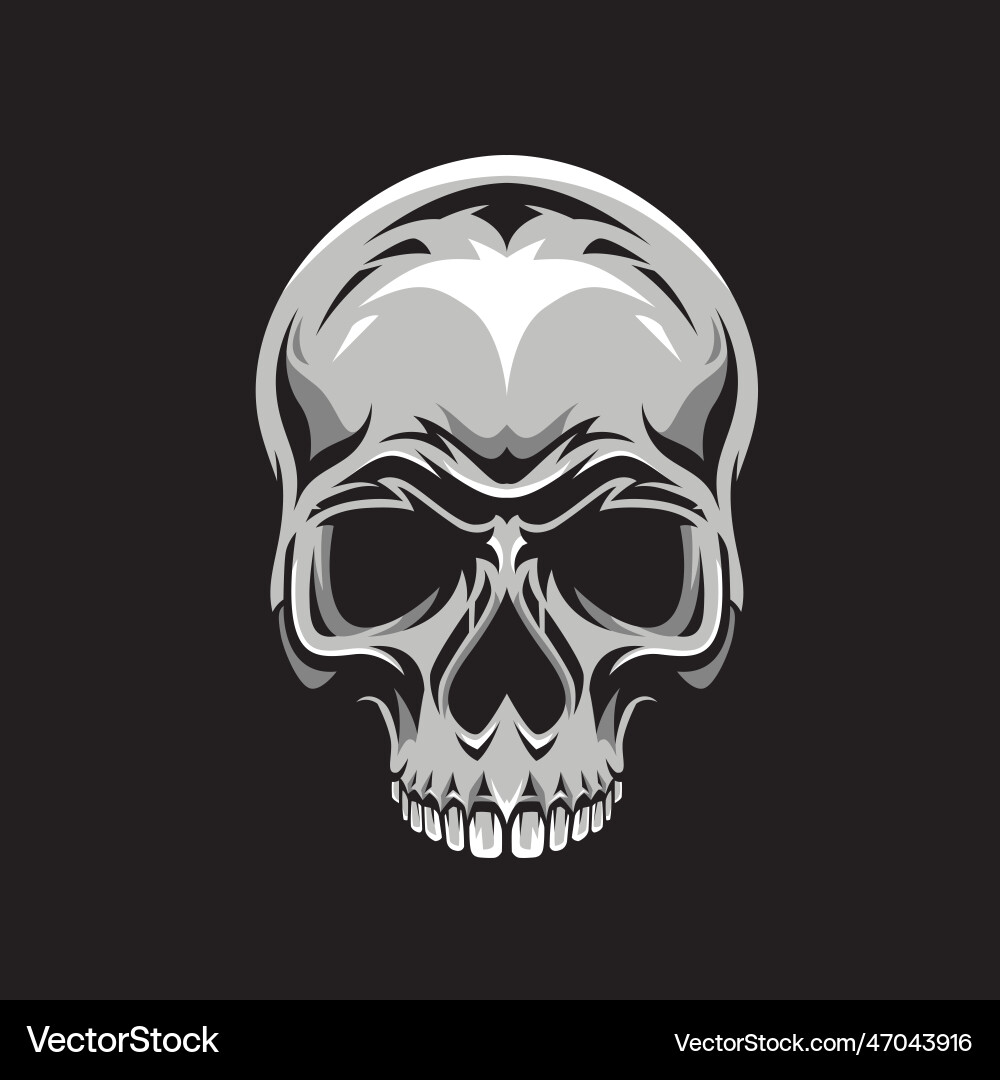 Skull head logo Royalty Free Vector Image - VectorStock