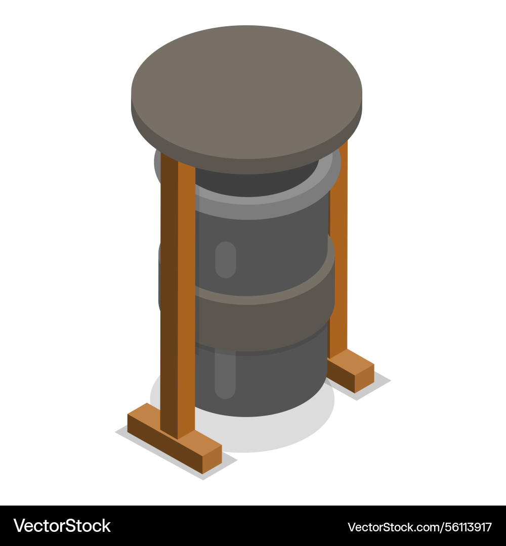 3d isometric flat set of trash bins item 1 Vector Image