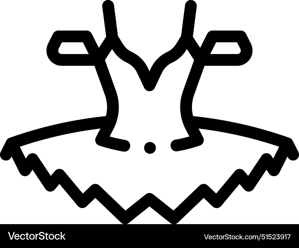 Ballet icon thin linear style design isolated Vector Image