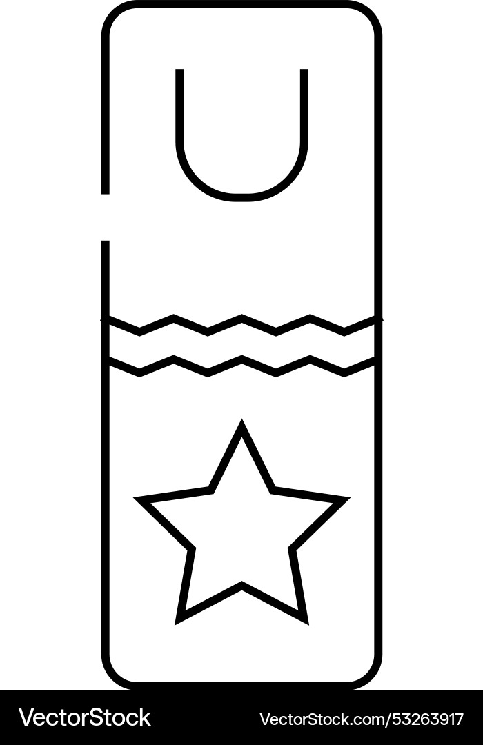 Bookmark tabs list line icon Royalty Free Vector Image