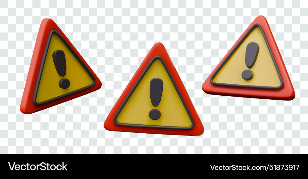 Danger warning sign attention risky situation Vector Image