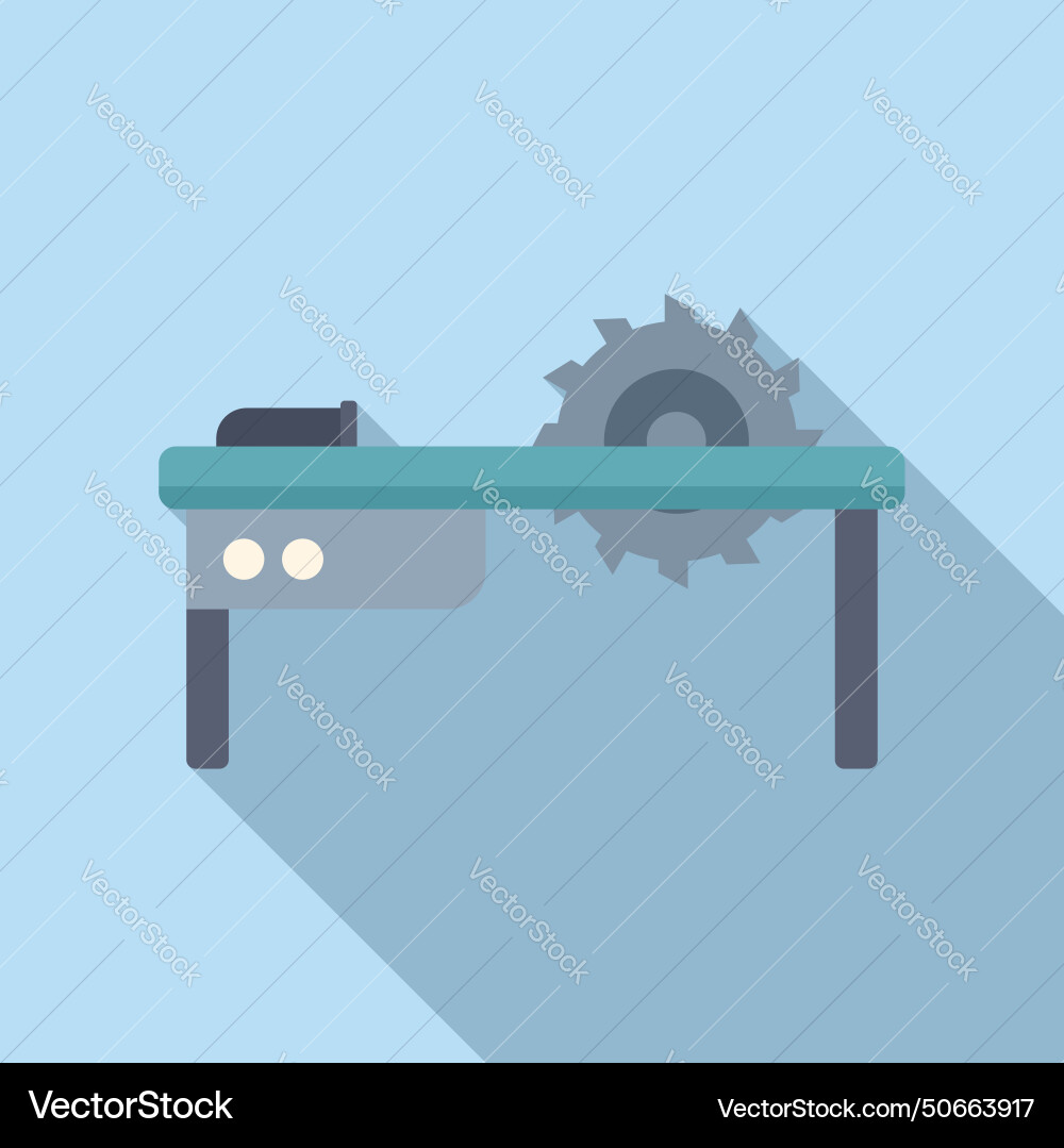 Mill cnc machine icon flat beam equipment Vector Image