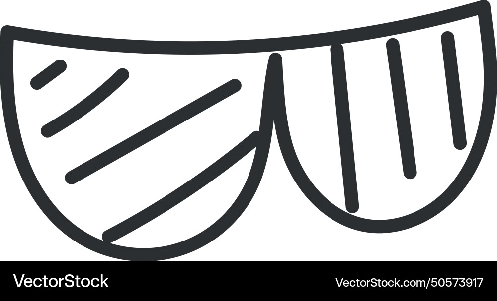 Pennant sketch icon hand draw Royalty Free Vector Image