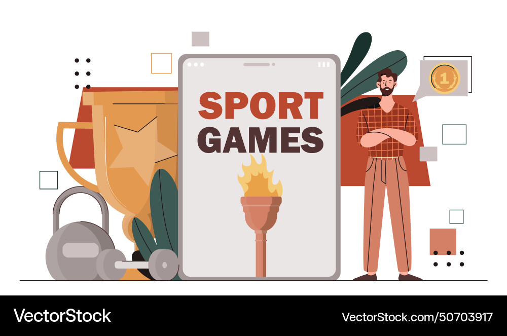 Sport games winner Royalty Free Vector Image - VectorStock