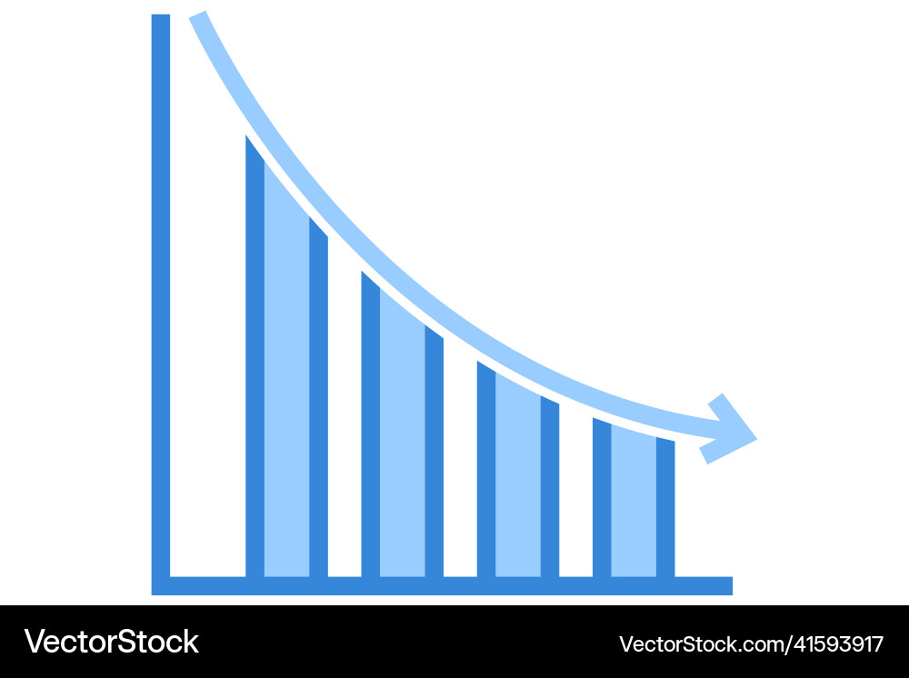 Statistisches Diagramm Finanzpiktogramm Symbol Vektorbild
