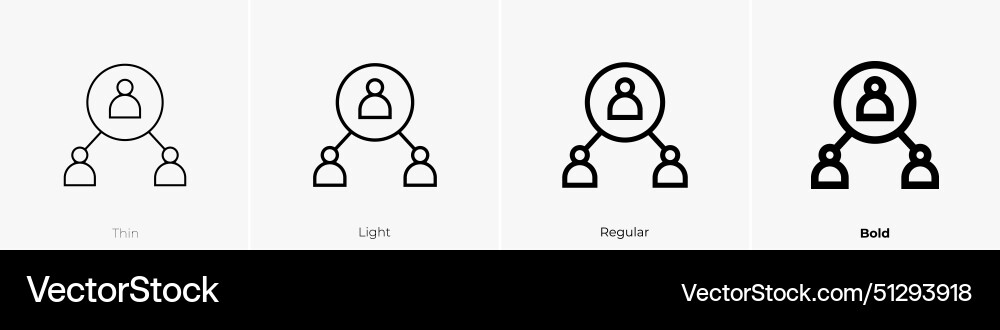 Delegate icon thin light regular and bold style Vector Image