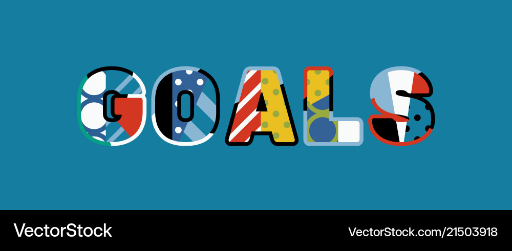 Goals concept word art Royalty Free Vector Image
