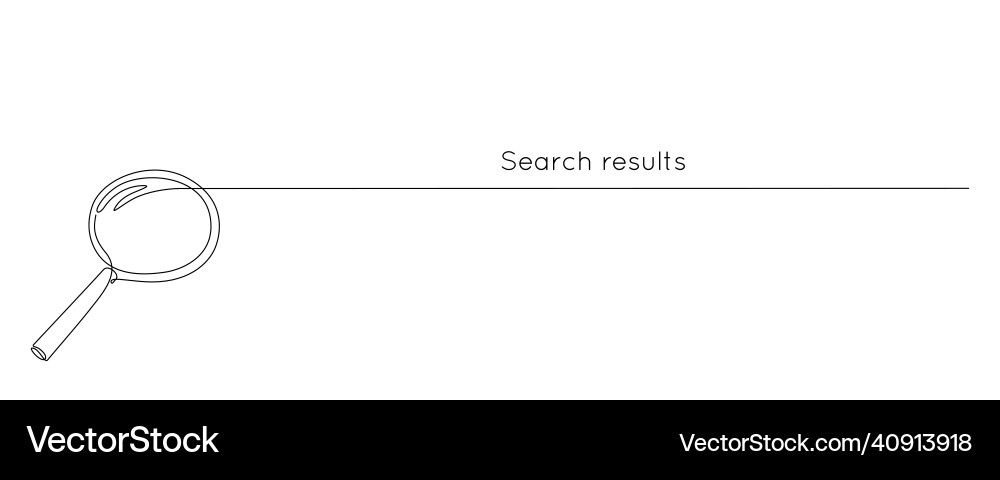 Magnifying glass in continuous one line drawing Vector Image