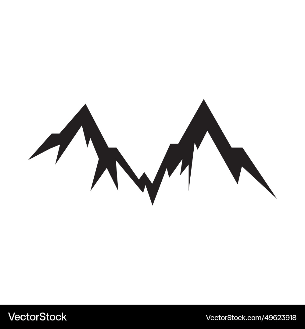 Rock mountain logo design image Royalty Free Vector Image