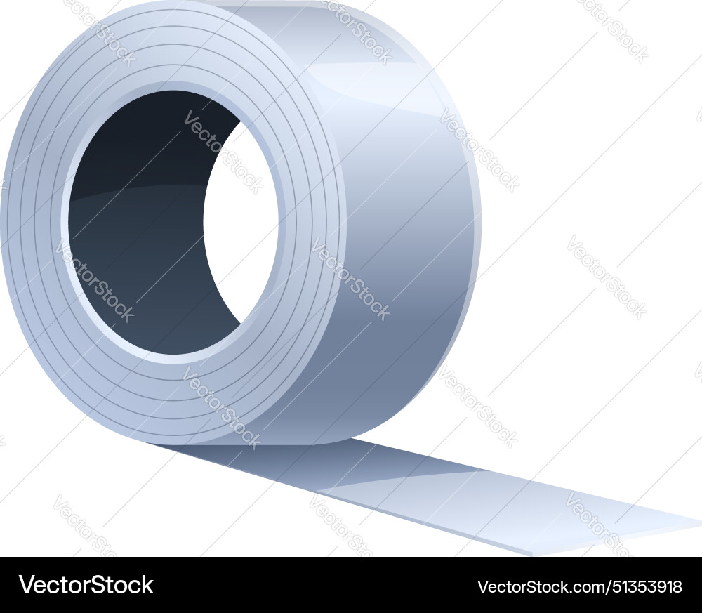 Roll of duct tape on white background Royalty Free Vector