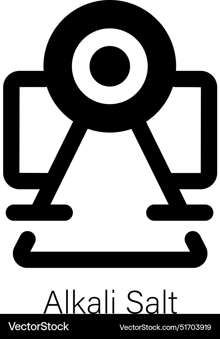 Alkali salt Royalty Free Vector Image - VectorStock