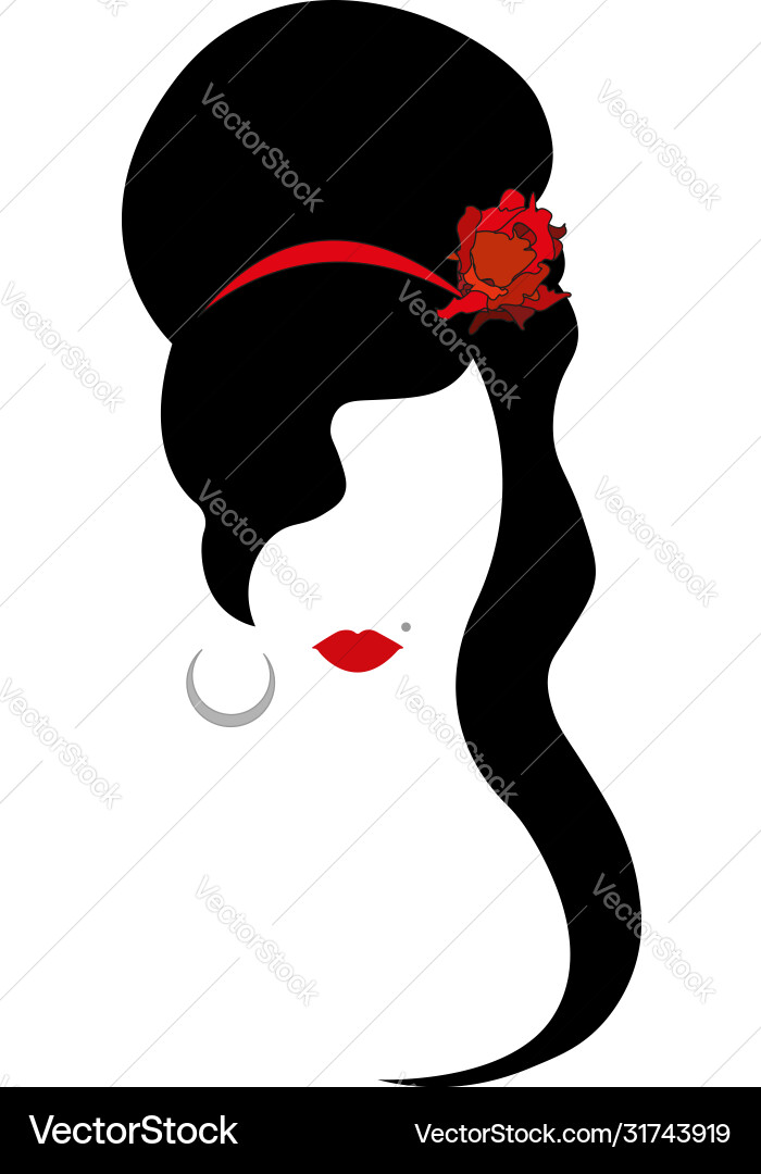 Amy Winehouse Portrait - Jazz Icon Royalty Free Vector Image