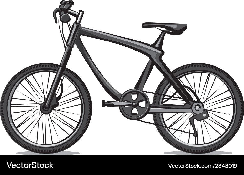 Black bike Royalty Free Vector Image - VectorStock