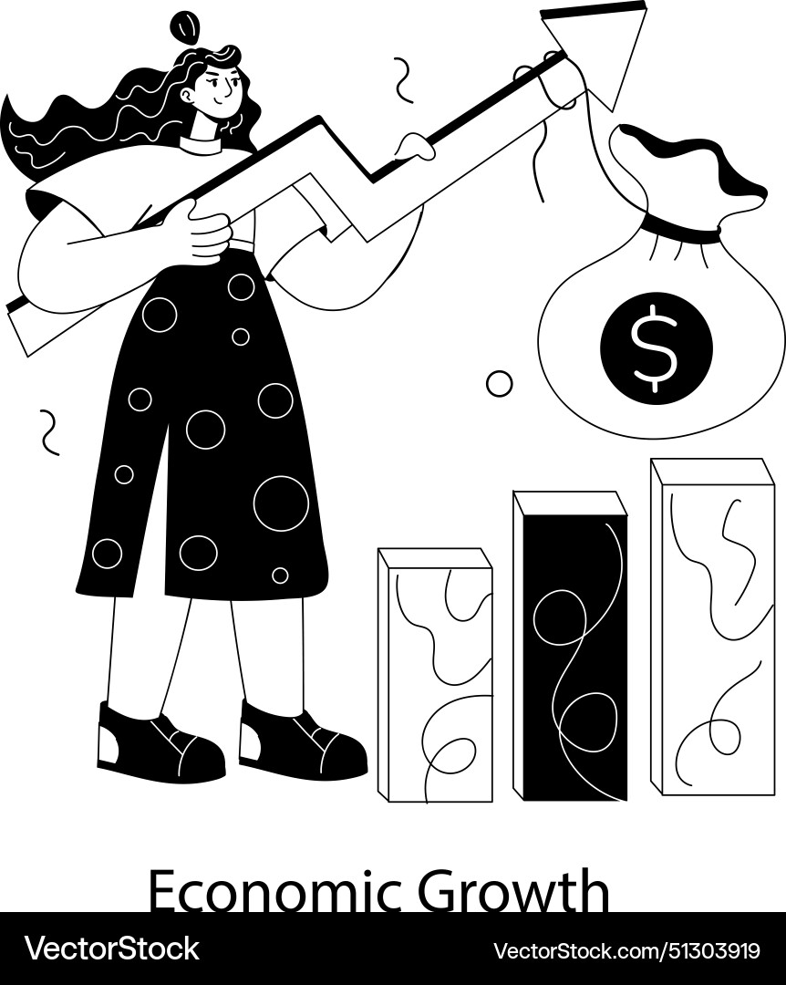 Economic growth Royalty Free Vector Image - VectorStock