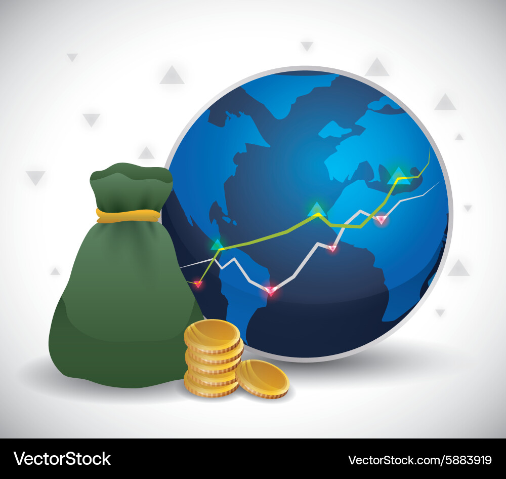 Global economy design Royalty Free Vector Image