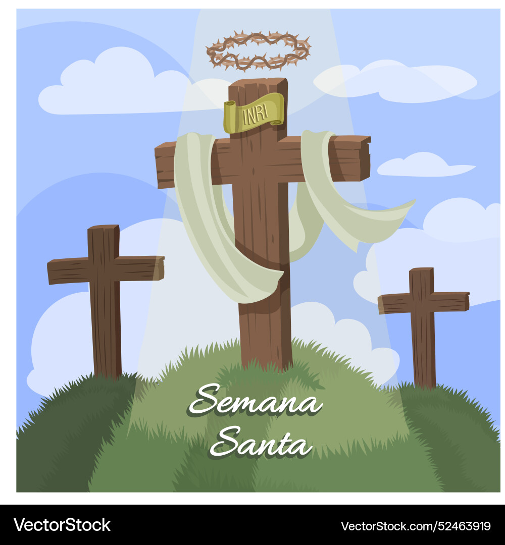 Hand drawn holy week concept Royalty Free Vector Image