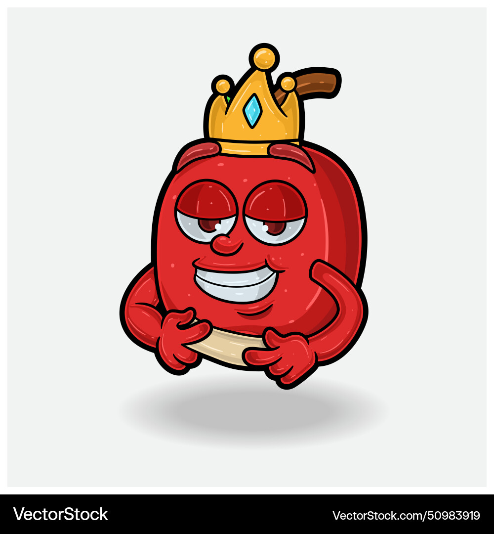 Love struck expression with apple fruit crown Vector Image