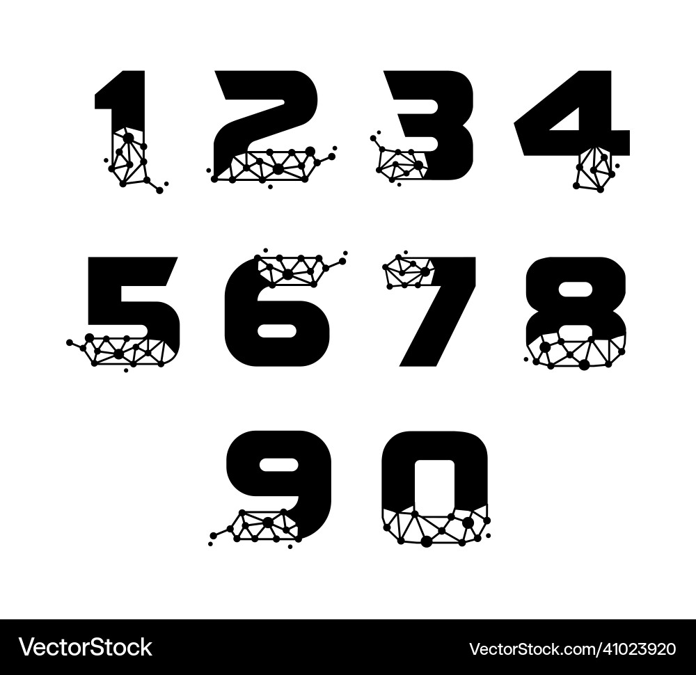 Black digital number concept design Royalty Free Vector