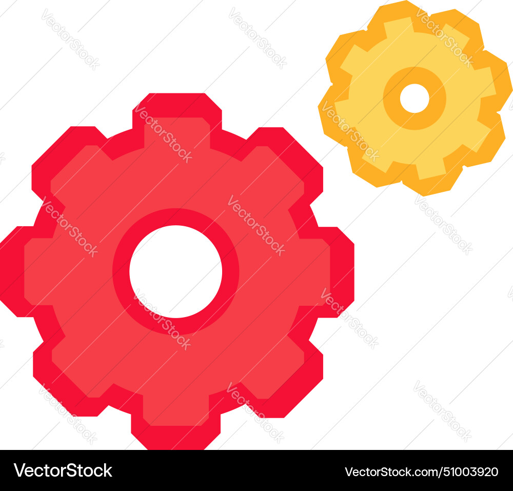 Cogwheels equipment icon mechanical wheels Vector Image
