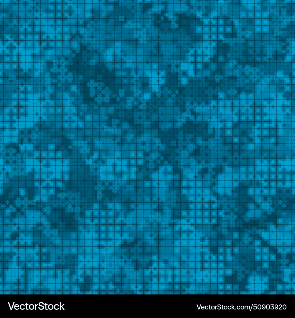 Denim blue camouflage seamless pattern urban Vector Image