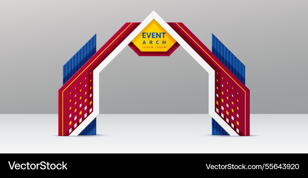 Exhibition event arch realistic structure Vector Image